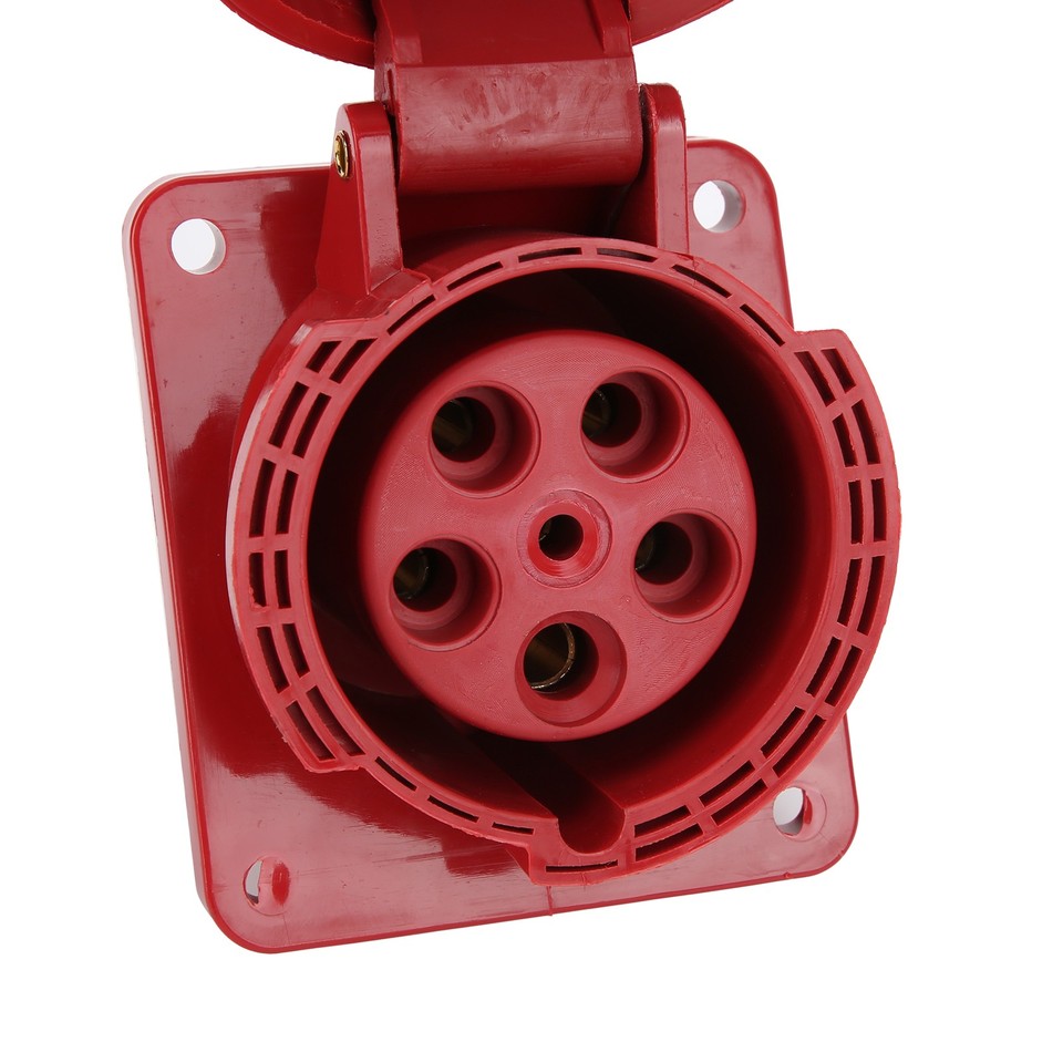 380415V 63A Industrial Connector 3P+N+E 5 Pin Oblique Plug Ip67 ...
