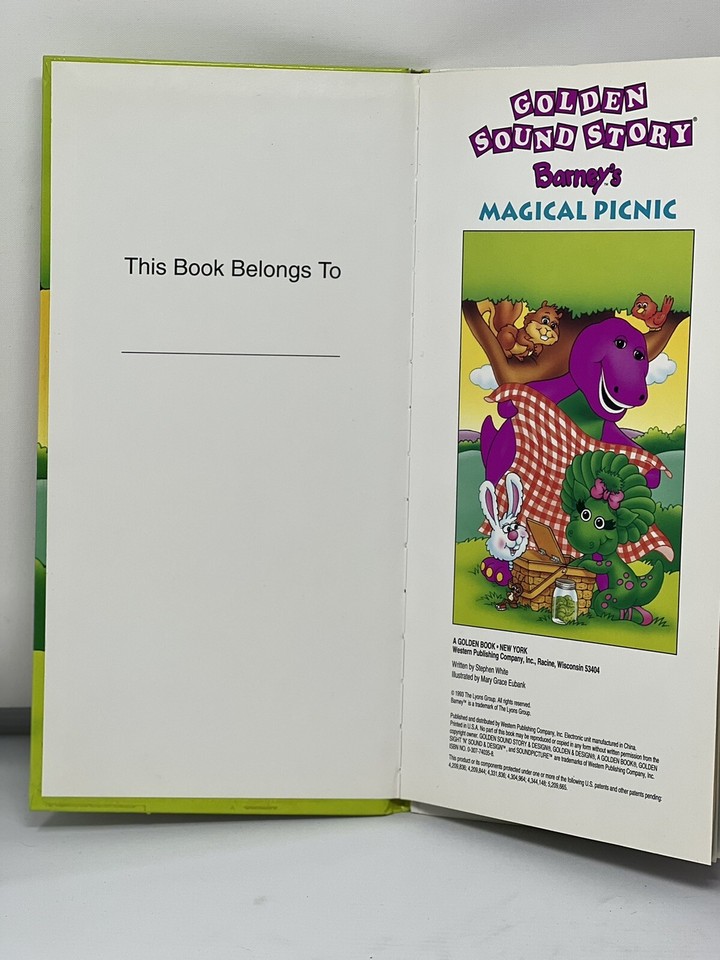 Golden Sound Story BARNEY'S MAGICAL PICNIC Golden Sound Story Book ...