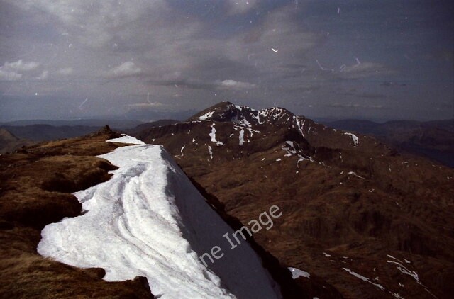 Photo 6x4 Cornice on summit ridge of Luinne Bheinn Ladhar Bheinn beyond ...