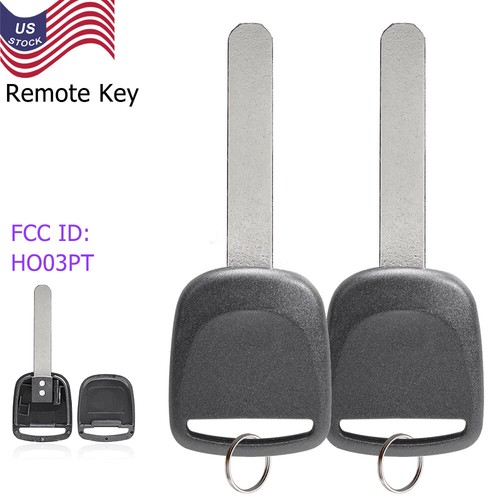 2 New Uncut Blade Ignition Chipped Car Key With Chip For Honda ID 46 ...