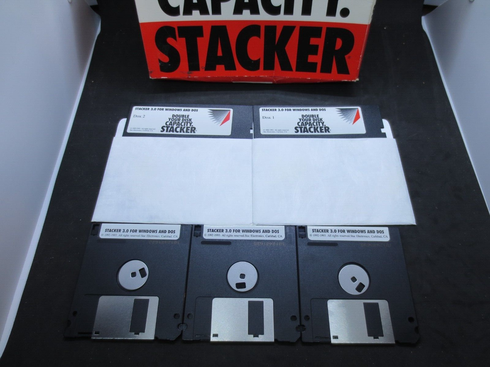 Vintage Stacker Software - Doubles Your Disk Capacity (PC, 1992) Rare ...