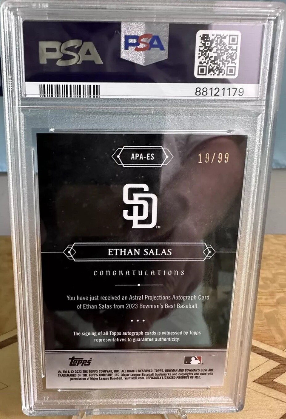 2023 Bowman’s Best Ethan Salas Astral Projections Rookie Auto SP /99 ...