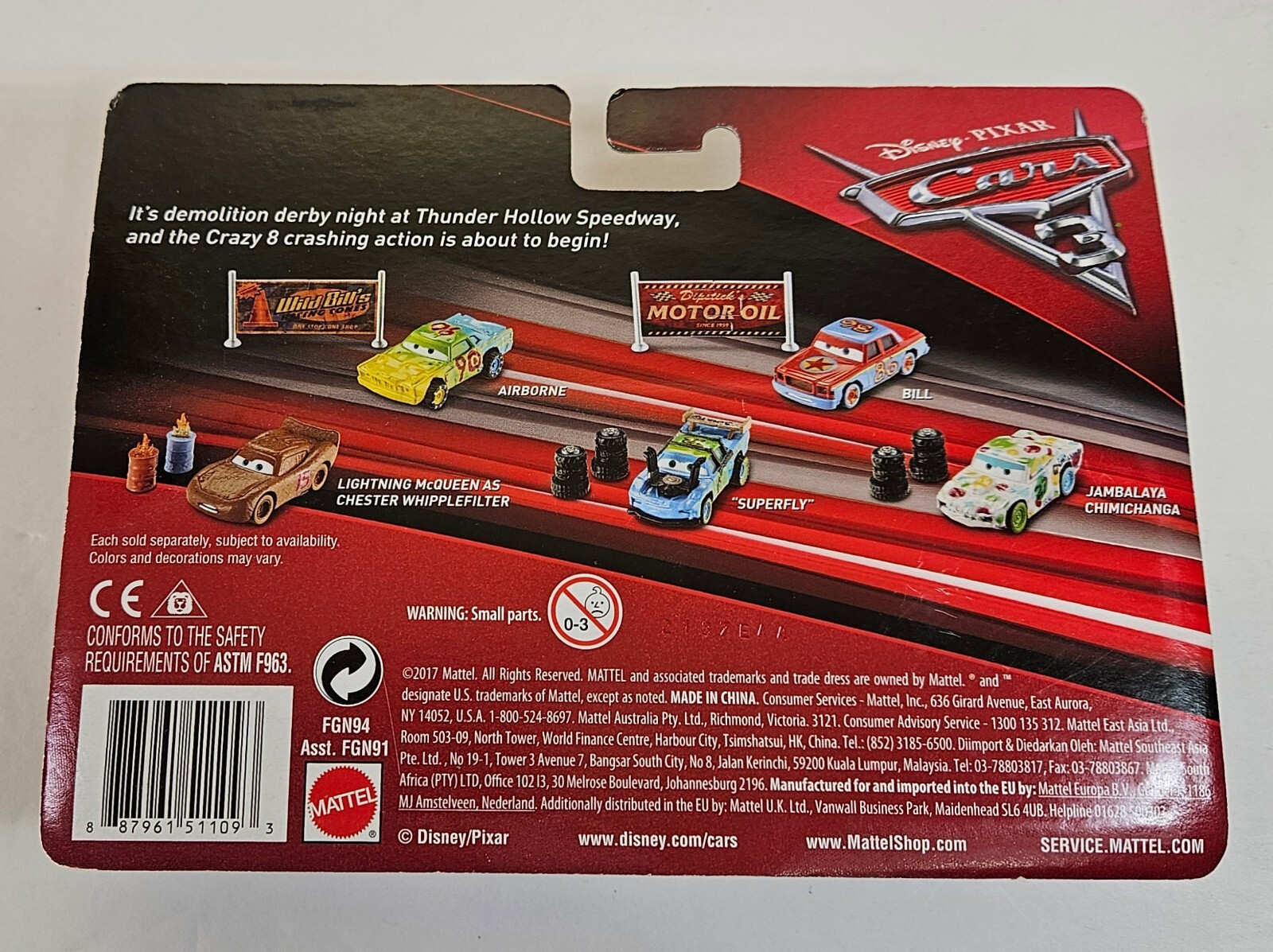 Disney Mattel Pixar Cars 3 Demo Derby Liability 2017 for sale online | eBay