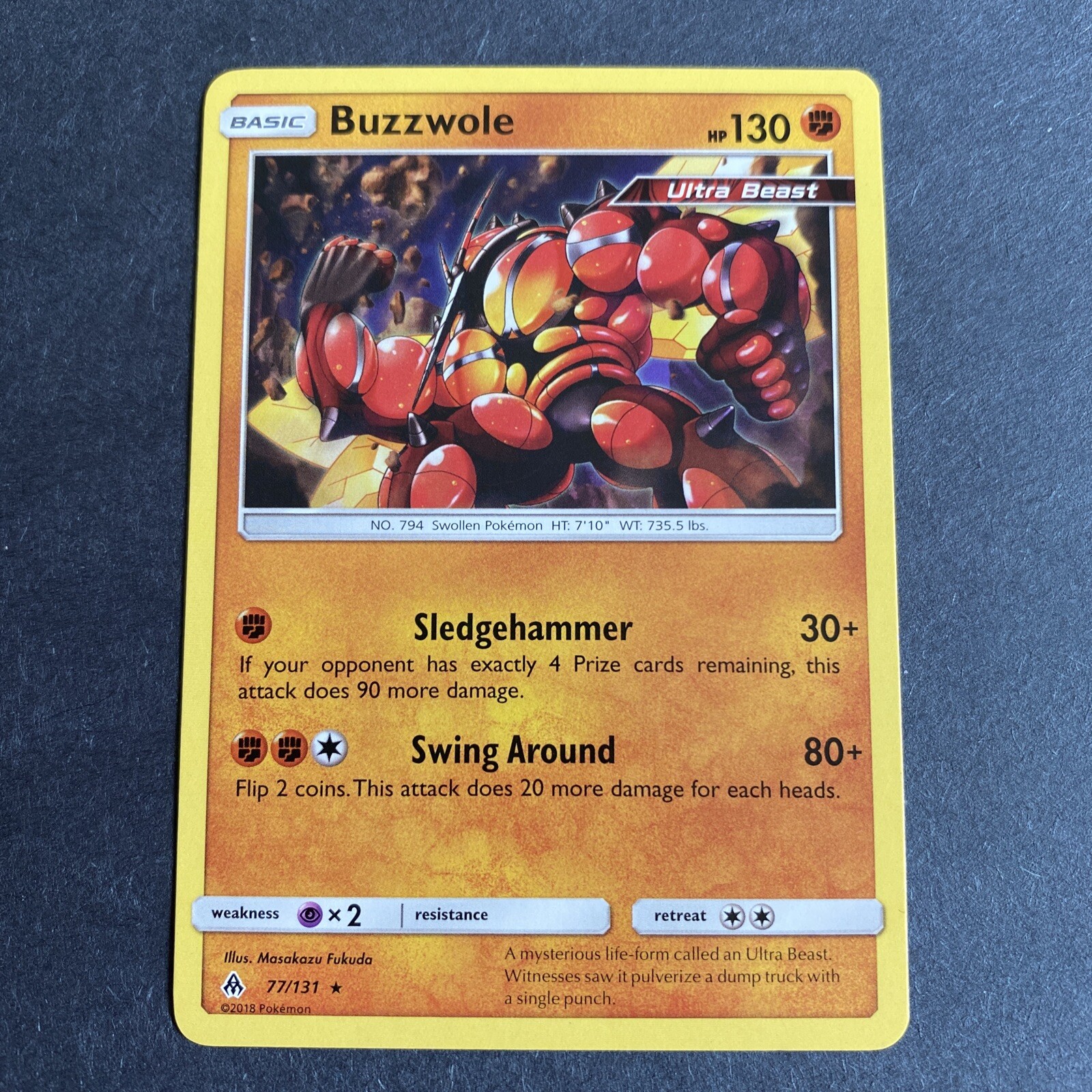 Pokémon TCG Buzzwole Forbidden Light 77/131 Regular Rare for sale ...
