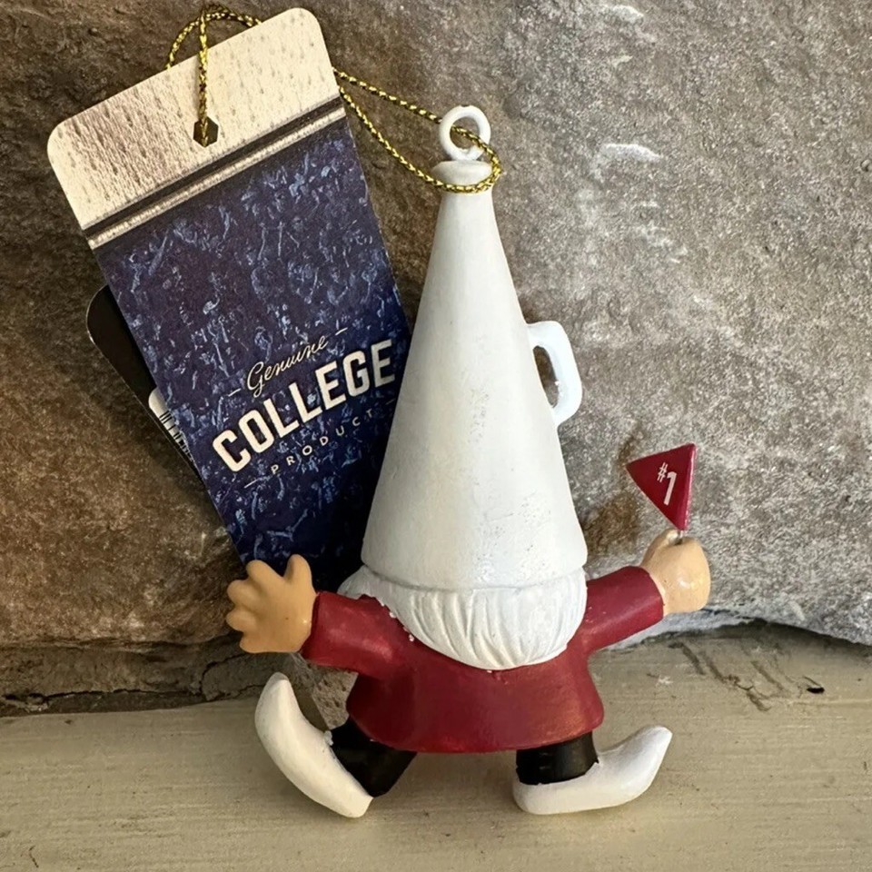 NEW INDIANA UNIVERSITY HOOSIERS GNOME Christmas Tree Ornament College 4 ...