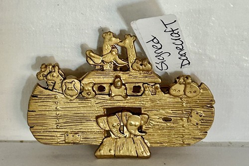 Vintage Danecraft Brooch Noah’s Ark Gold Tone 2.25” GB-1 | eBay
