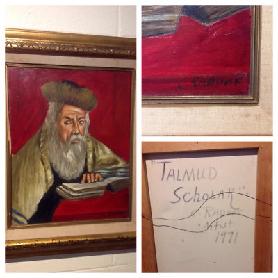 C.(Charles) Radoff 1971 Oil On Canvas "Talmud Scholar" Original Signed ...