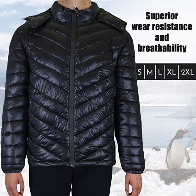 Men's Bubble Weatherproof Heavyweight Hooded Puffer Jacket ( Size S-2XL ...