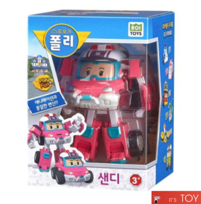 Robocar Poli SANDY Pink Off-road Rescue Car Transforming Robot Figure ...
