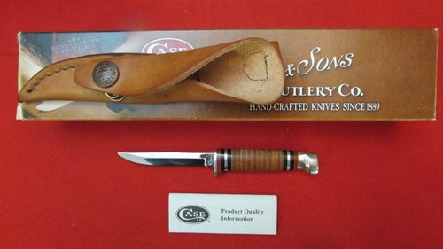 Case USA M3 Mini FINN Hunter Knife with Leather Sheath & Box Excellent ...