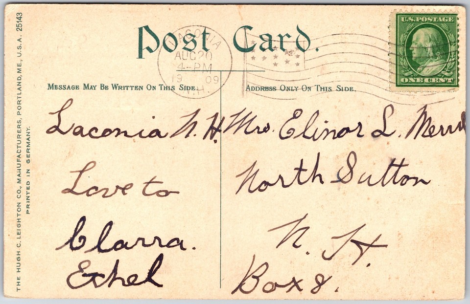 Laconia New Hampshire NH, The Gale Memorial Library Building, Vintage ...