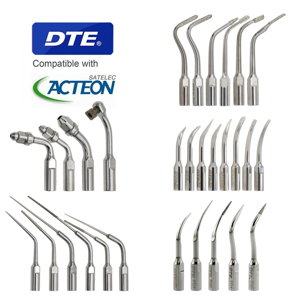 100% Woodpecker DTE Dental Ultrasonic Scaler Tips Endo Perio SATELEC ...