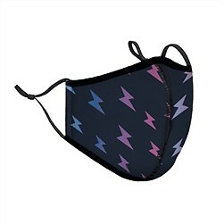 Neoprene, Reusable & Washable Lightning Bolts Face Mask [Kids Ages 3-7 ...