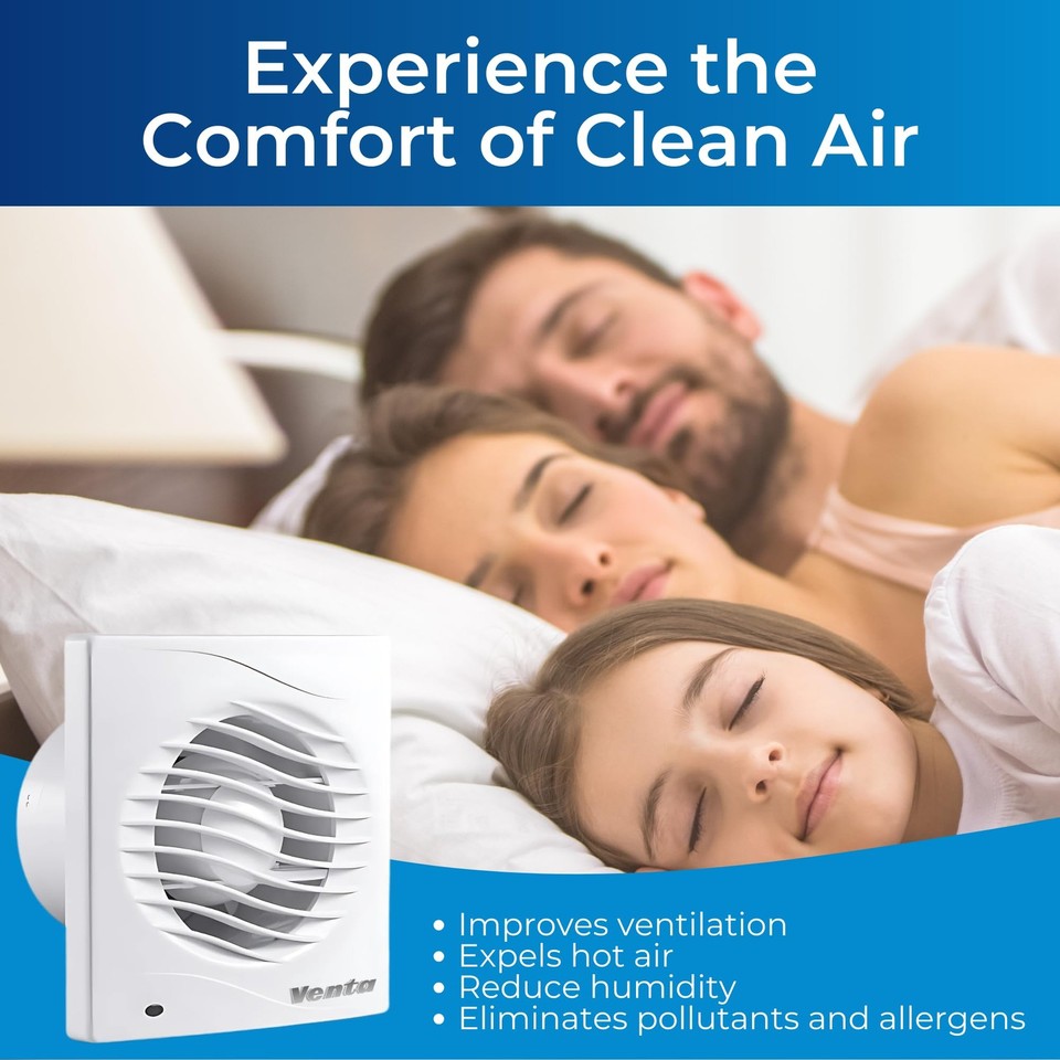 Venta 6-Inch Bathroom Exhaust Fan, Quiet Wall Mount Bathroom Fan ...