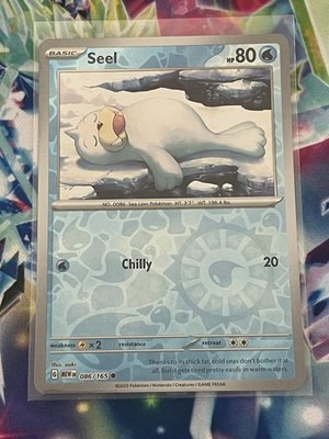 SEEL - 086/165 - POKEMON 151 MEW ENGLISH - REVERSE HOLO - NM | eBay ...