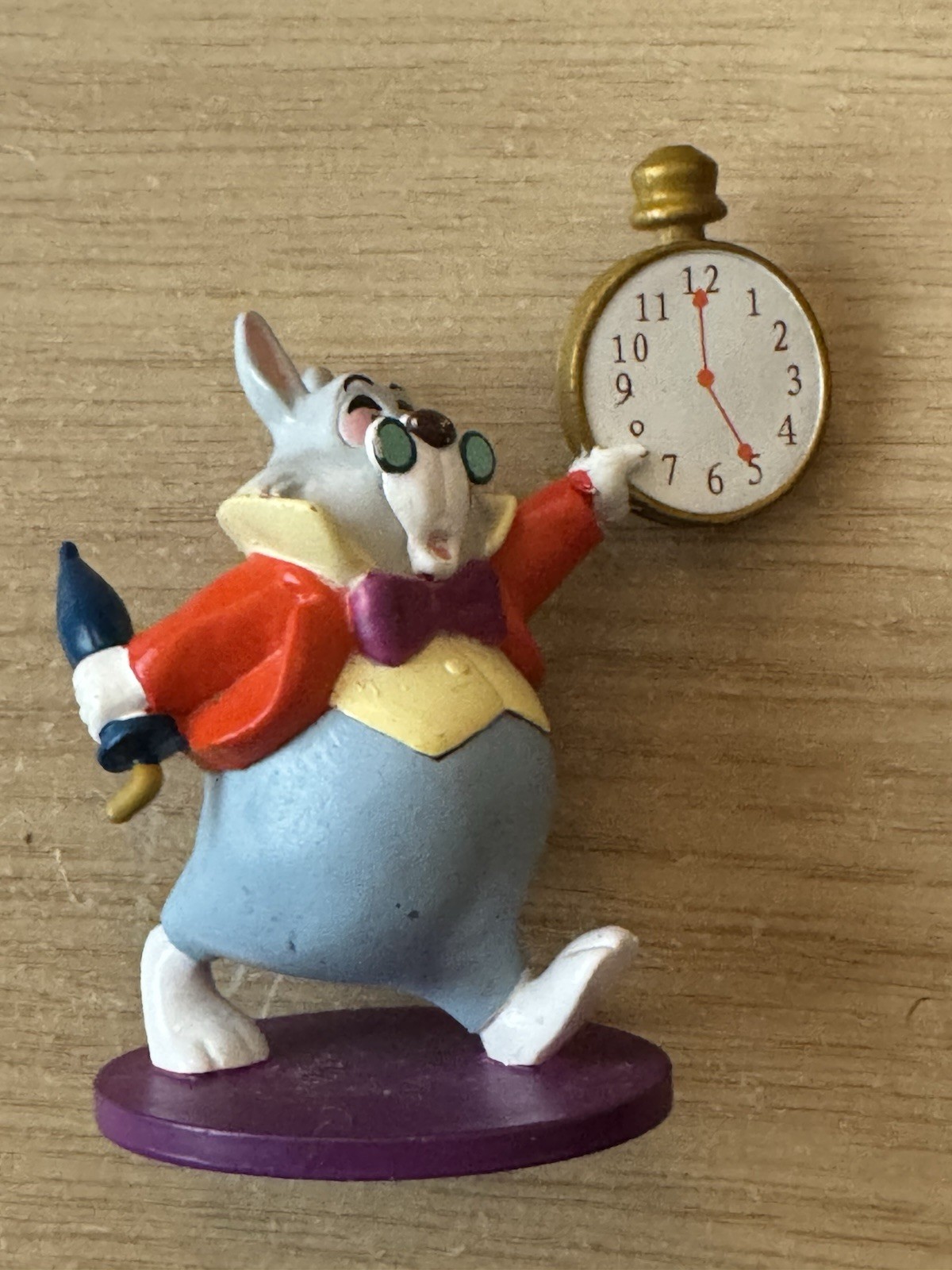 Disney Alice in Wonderland White Rabbit Clock 3.5" PVC Figure Cake ...