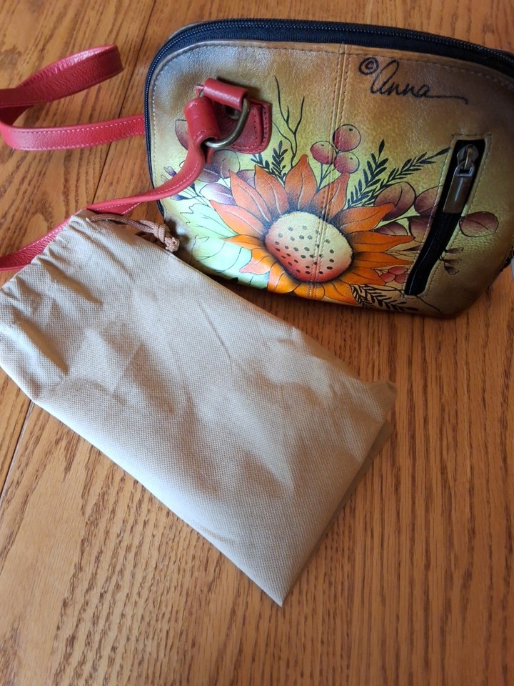 Anna Designer Handbag Hand Painted New With Tags Zipper Cross Body ...