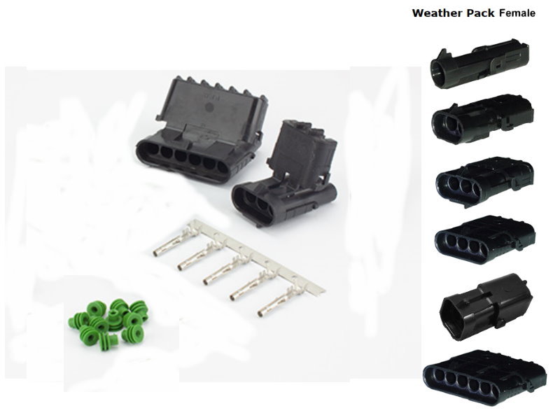 Delphi Weather Pack Connector Kit Sealed Seals Terminals Pigtails Male ...