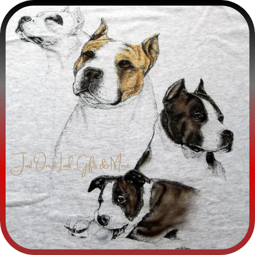 Am Staff Terrier T-shirt Size LG 42/44 Ash | eBay