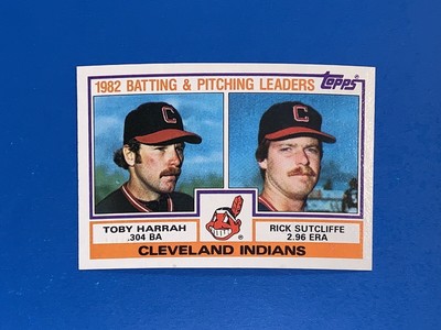 1983 Topps Cleveland Indians Leaders Toby Harrah / Rick Sutcliffe #141 ...