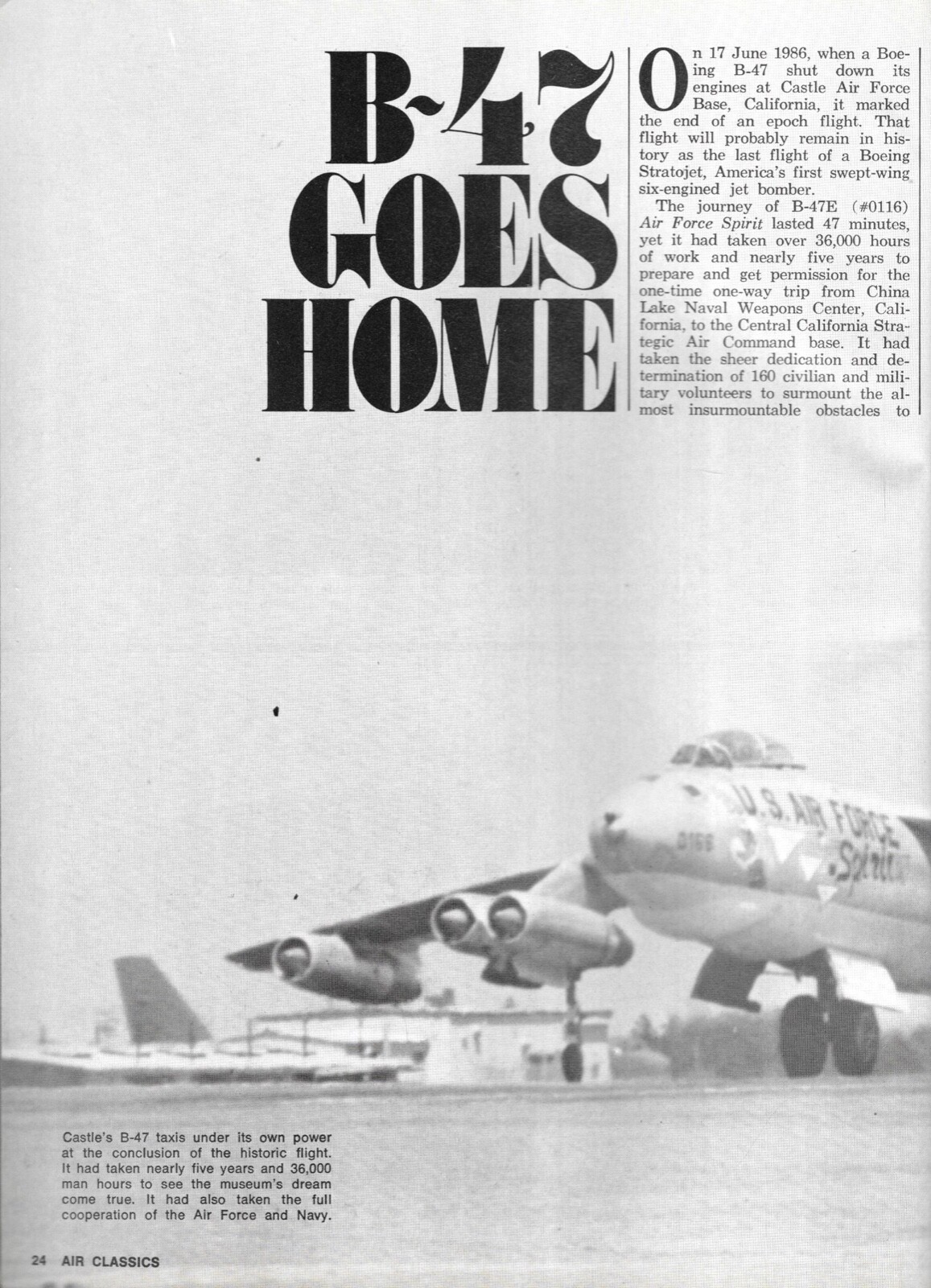 Air Classics Jan.87 C-47 Gooney Bird Fuhrer Luftwaffe B-47 Canada ...