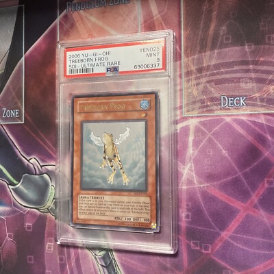Yugioh! Treeborn Frog SOI-EN025 Ultimate Rare Unlimited PSA Graded 9 ...