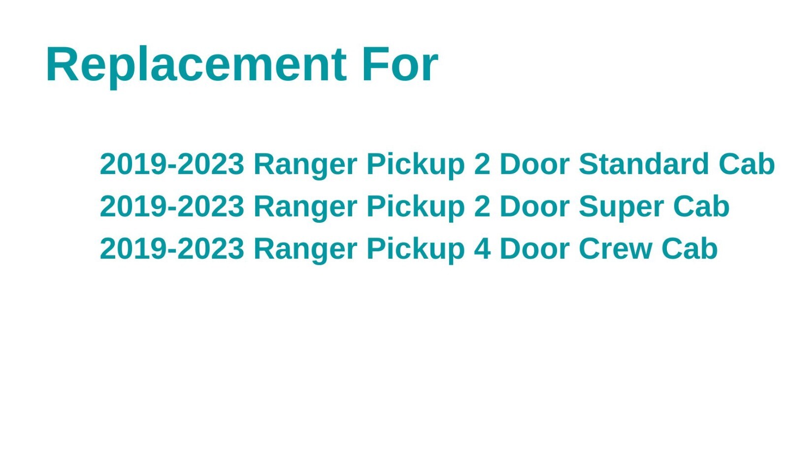 Heated Back Manual Slider Rear Window Privacy Glass For 2019-2023 Ford ...