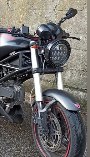FARO LED MOTO 7" PER DUCATI MONSTER 600 620 695 6000 90W HORNET BMW ...