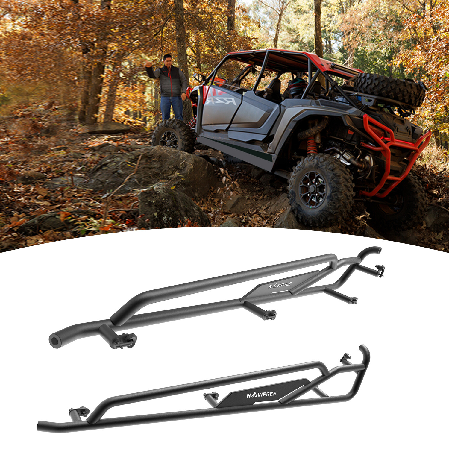 Heavy Duty Tree Kickers Rock Sliders for Polaris RZR XP 4 1000/RZR XP 4 ...