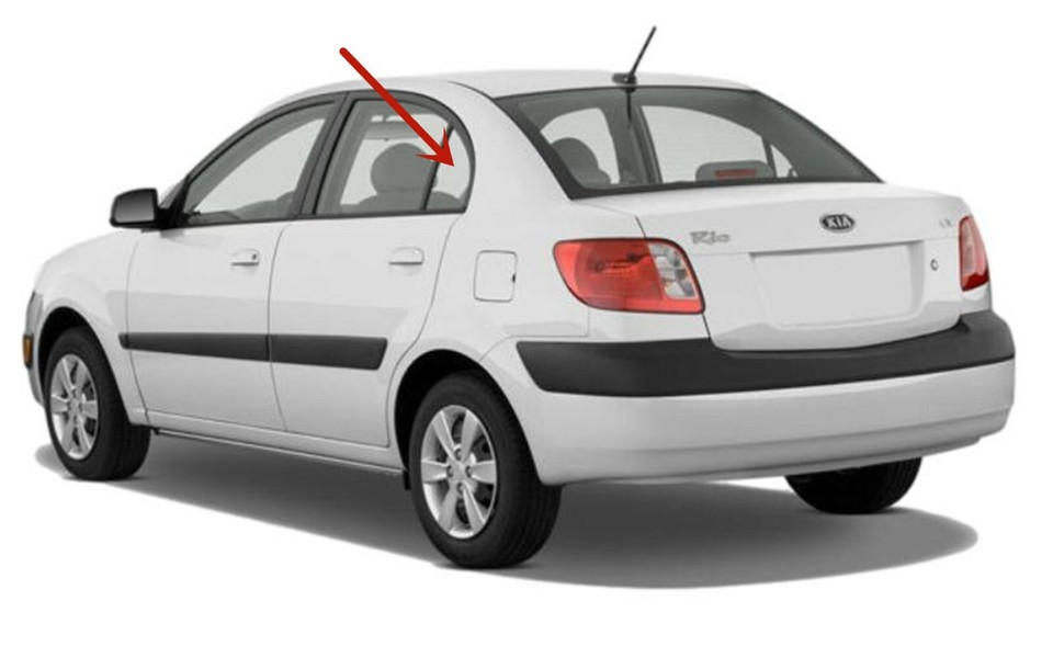 Fits 2006-2011 Kia Rio 4Door Sedan Driver Side Left Rear Vent Window ...