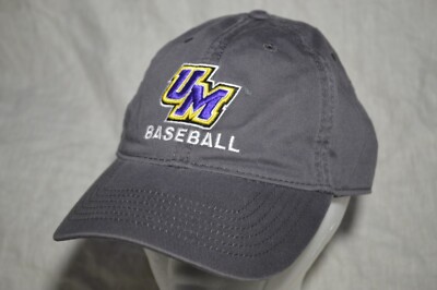 UM Baseball Spell Out Adjustable Gray Cap Hat by Legacy | eBay