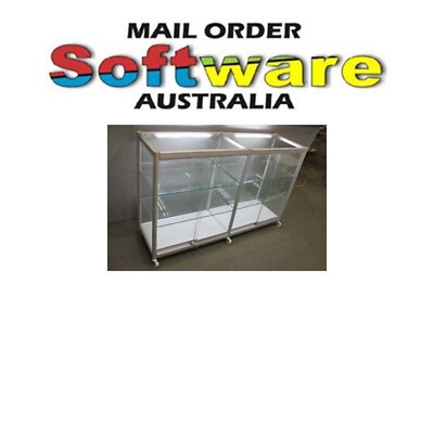 Full Glass Counter Display Cabinet With 2 Glass Shelves W1500xH960xD455 ...
