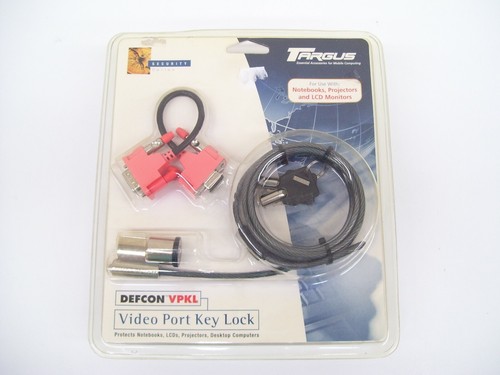 VGA PORT KEY LOCK SECURITY CABLE NOTEBOOK PROJECTOR LCD MONITOR TARGUS ...