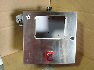 #6 NO NAME STAINLESS ELECTRICAL ENCLOSURE 12X12X7 PANELVIEW OPENING 6-1 ...