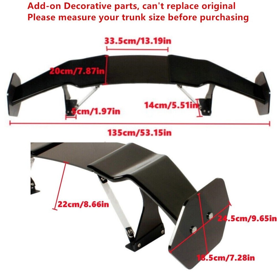 53'' Fits 2011-2014 Chrysler 200 Convertible Rear Trunk Spoiler Wing ...