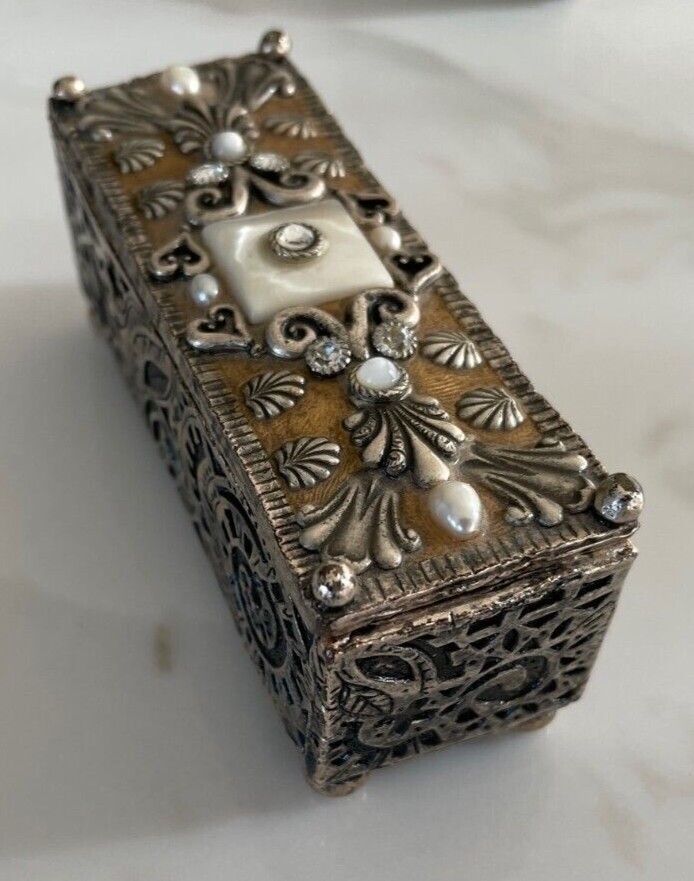 Michal Golan jewellery box electroplated brass. Part of set of 4 ...