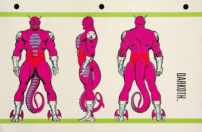 1980's Darkoth Vintage Marvel Super Villians/Heroes Biography Print ...