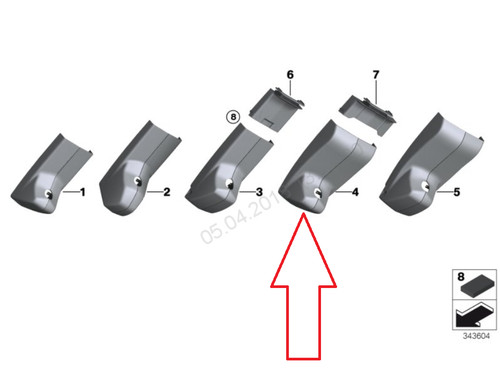 NEU BMW 5 F10 INTERIOR MIRROR COVER 9275008 51169275008 2015 ORIGINAL ...