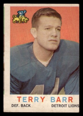 1959 Topps Football #14 Terry Barr GD *e1 | eBay