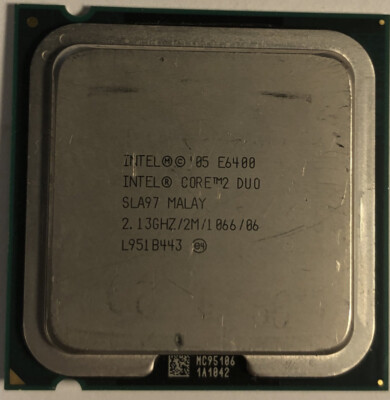 Intel Core 2 Duo E6400 2.13GHz 1066MHz 2MB L2 Cache Socket LGA775 SLA97 ...