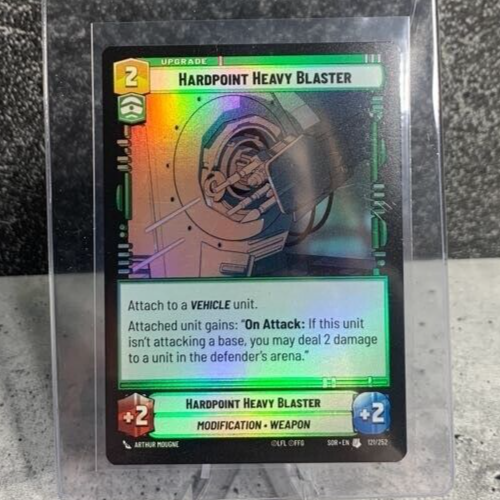 Star Wars Unlimited: Spark of Rebellion - FOIL Hardpoint Heavy Blaster - 121/252 | eBay