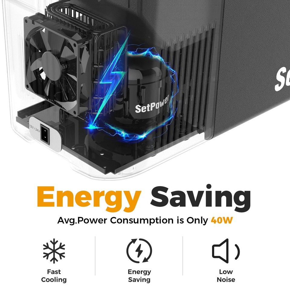 Setpower AB16 12v Refrigerator 16 Quart Electric Cooler for Vehicles ...