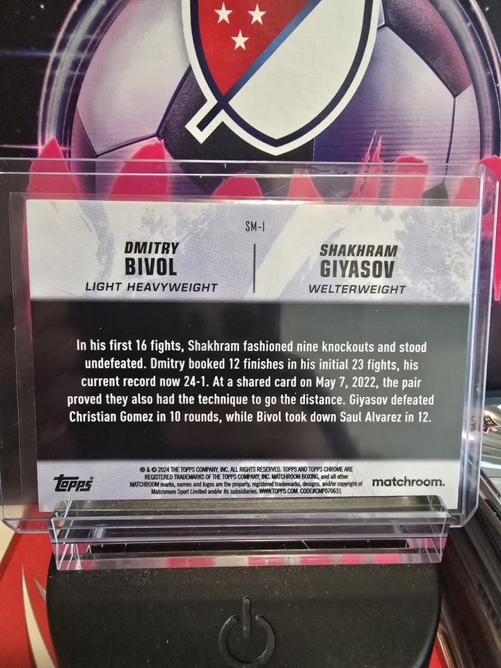 2024 Topps Chrome Shakhram Giyasov Dmitry Bivol Stablemates #SM-1 ...