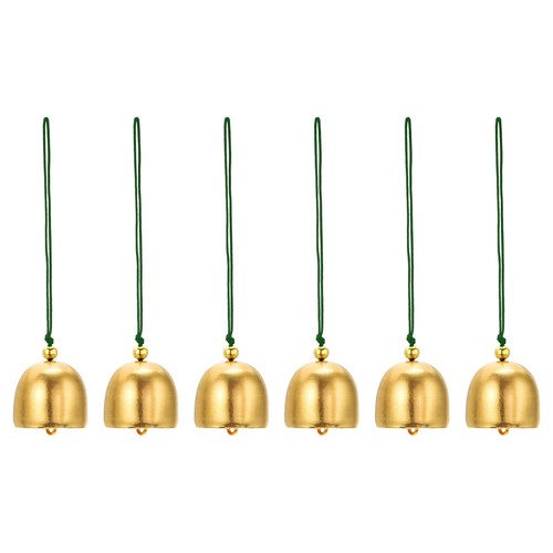 6 Pcs Wind Chime, Hanging Bells Temple Bells Retro Metal, Gold Green ...