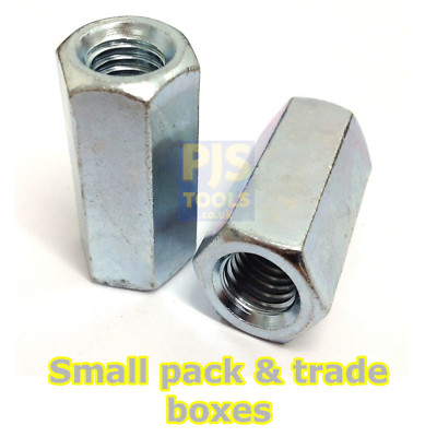 Hexagon zinc studding connectors threaded rod connection deep nuts | eBay