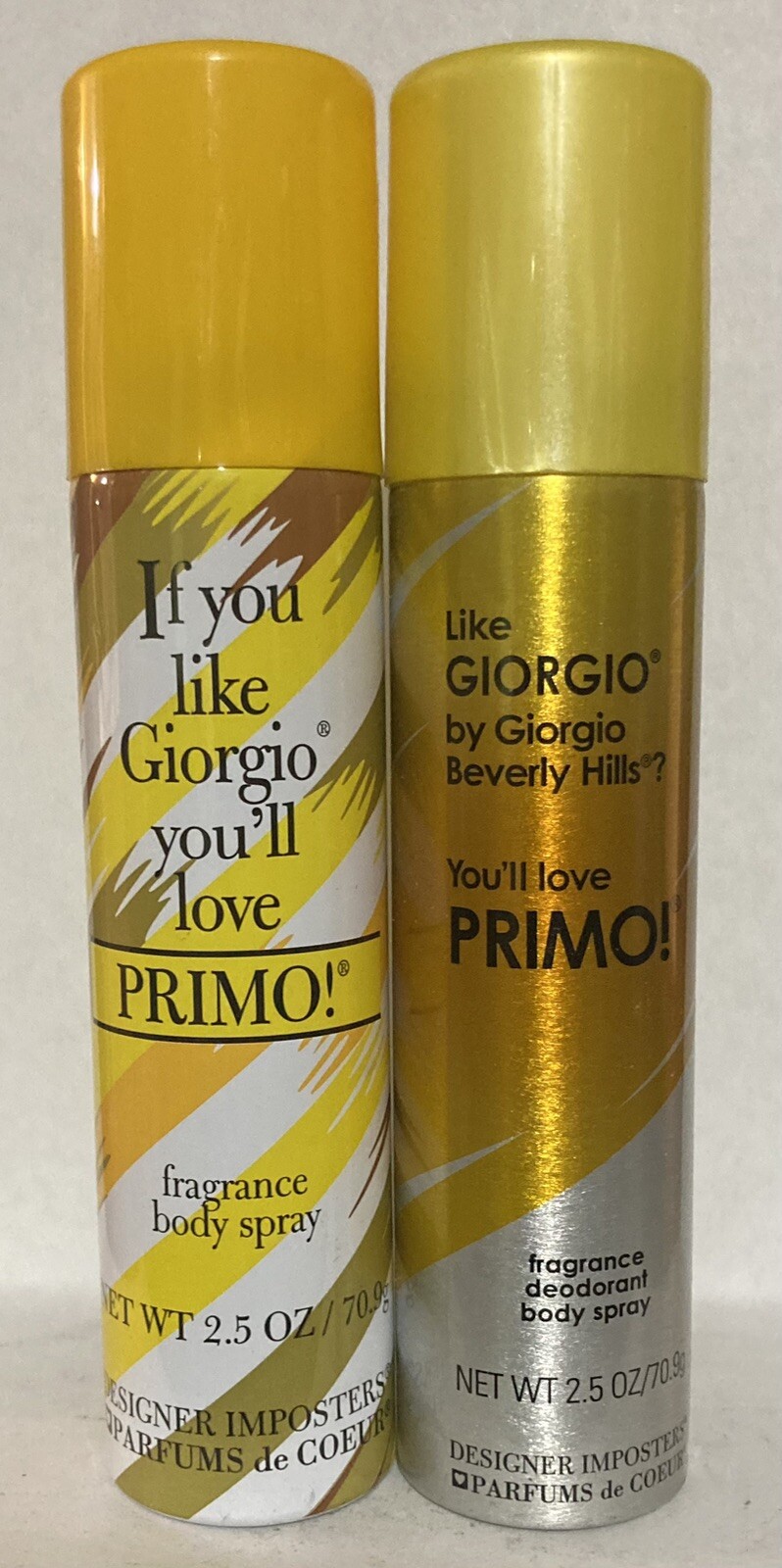 2 PRIMO Body Spray Parfums De Coeur Body Spray 2.5 oz 26169016348 | eBay