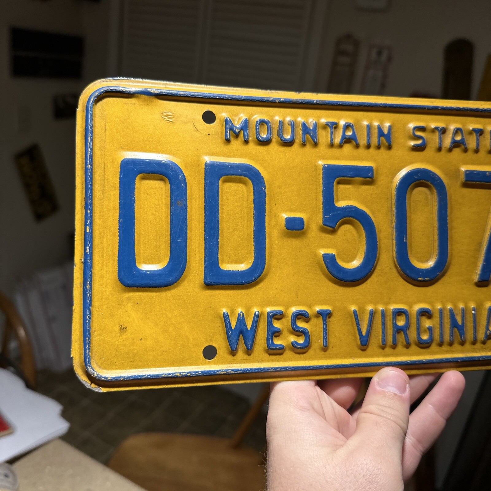 1976 West Virginia License Plate DD-5075 Mountain State WV License Tag ...