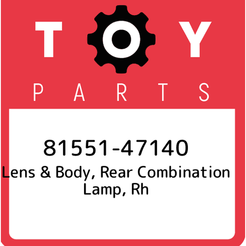 81551-47140 Toyota Lens & body, rear combination lamp, rh 8155147140 ...