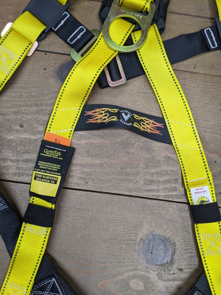 01703 Guardian Fall Protection S-L Velocity Safety Harness, FREE ...