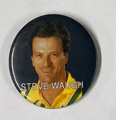 AUSTRALIAN CRICKETER STEVE WAUGH COLLECTABLE TIN BADGE / PIN | eBay ...